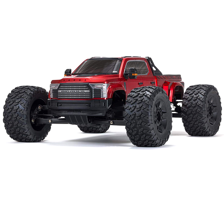 1/7 Big Rock 4WD BLX (Requires battery & charger): Red: ARA7612T2 ...